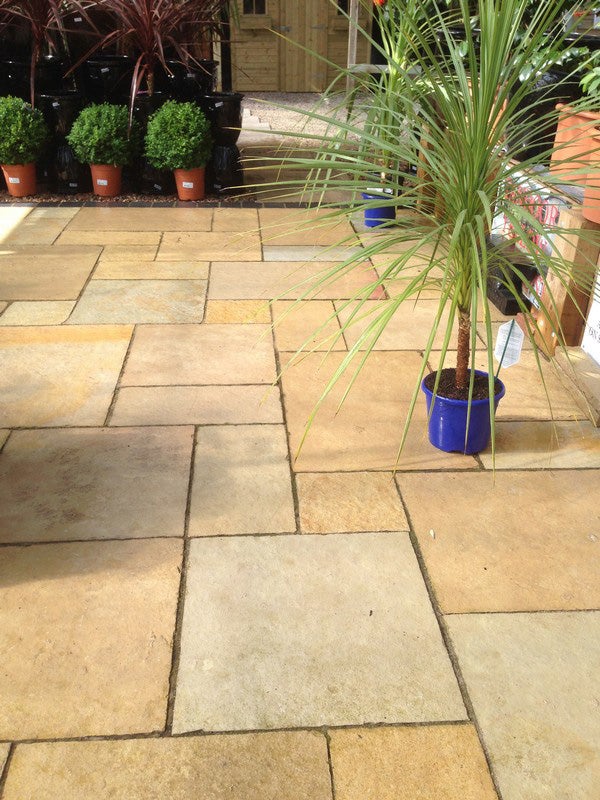 ANTIQUE YELLOW LIMESTONE MIX PATIO PACKS – PAVING STOCK